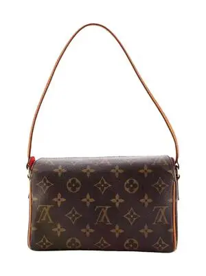 LOUIS VUITTON Recital Handbag Monogram Canvas Shoulder Bag - Brown