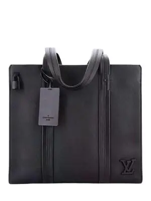 LOUIS VUITTON Aerogram Takeoff Leather Tote Bag - Black