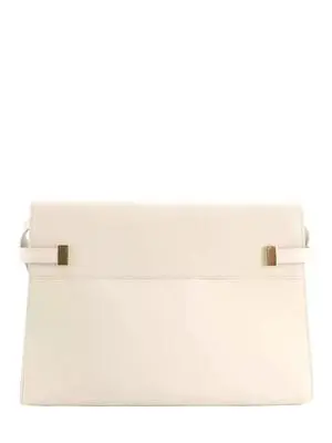 Saint Laurent Manhattan Leather Medium Shoulder Bag Neutrals
