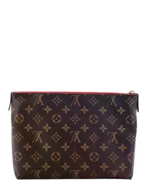 LOUIS VUITTON Pallas Beauty Case Monogram Canvas With Leather Clutch Bag - Brown
