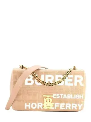 Burberry Lola Quilted Printed Coated Canvas Small Shoulder Bag - Brown
