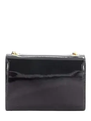 Saint Laurent Classic Monogram Tassel Patent Small Crossbody Bag - Black