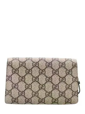 Gucci Dionysus Bag Gg Coated Canvas Super Mini Crossbody Bag - Brown