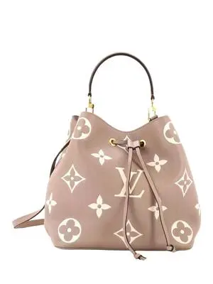 LOUIS VUITTON Neonoe Handbag Bicolor Monogram Empreinte Giant Mm Bucket Bag Neutrals