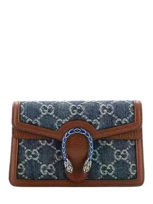 Gucci Dionysus Bag Gg Denim Super Mini Crossbody Bag - Blue