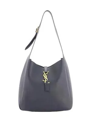 Saint Laurent Le 5 A 7 Supple Leather Small Hobo Bag Black
