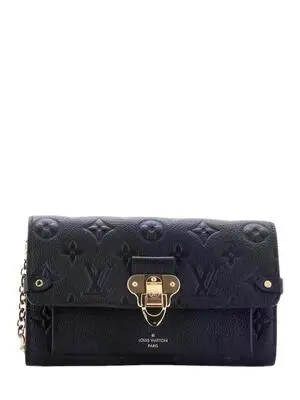 LOUIS VUITTON Vavin Chain Wallet Monogram Empreinte Leather Clutch Bag - Black