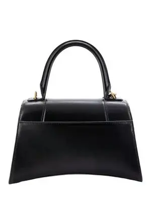 Balenciaga Hourglass Top Handle Bag Leather Small Satchel - Black