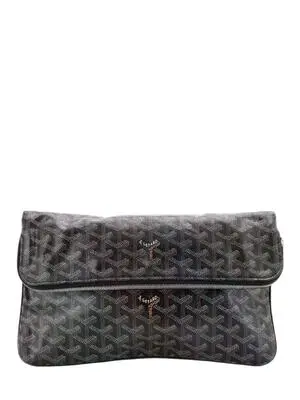 Goyard Saint Marie Coated Canvas Clutch Bag - Black
