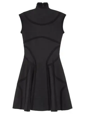 Alexander McQueen Anatomical Lines Knit Mini Dress - Black