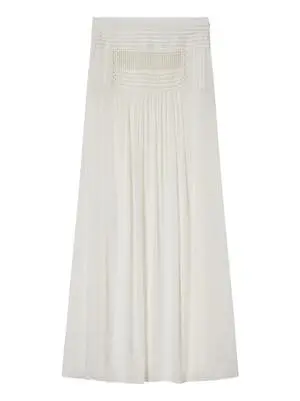 ISABEL MARANT ÉTOILE Pylka Skirt Openwork Linen-blend Skirt