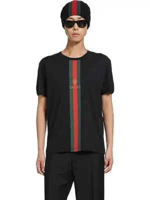 Gucci Web Crest Logo T-shirt - Black