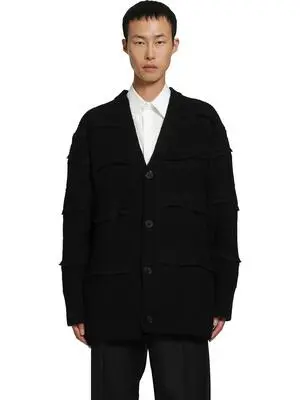 Yohji Yamamoto V-neck Cardigan - Black