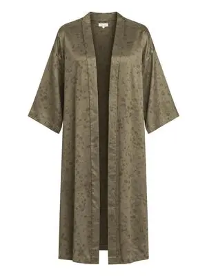 LITTLE LIES Iris Satin Kimono - Green