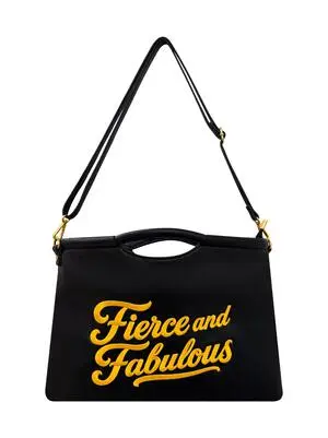 LILLY LOVES Fierce And Fabulous Clucth Bag - Black