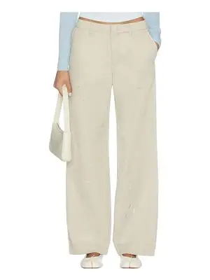 Still Here Painter Slacks In Tan - Khaki