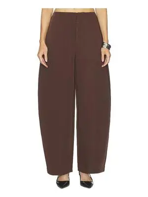 Line & Dot X Scout Pants In Chocolate - Chocolate Brown