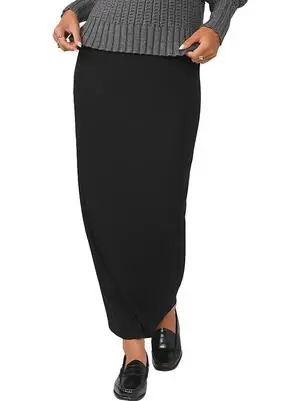 POINT Carpool Knit Maxi Skirt - Black