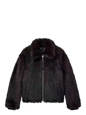 PURPLE BRAND Faux-fur Jacket - Brown