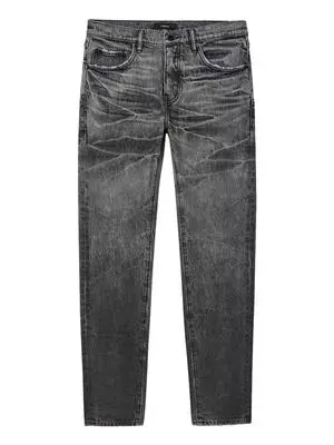 PURPLE BRAND P001 Tacking Faded Skinny-cut Jeans - Black