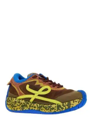 Loewe Pogo Logo-appliqué Sneakers - Brown