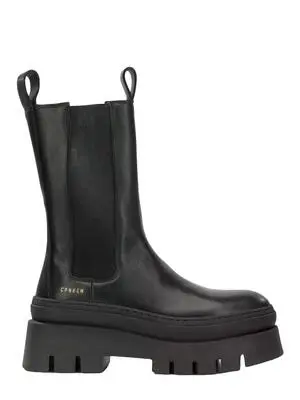 SUMMERY COPENHAGEN Chunky-sole Leather Boots - Black