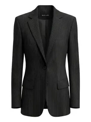 RUNDHOLZ BLACK LABEL Pinstripe-print Blazer - Black
