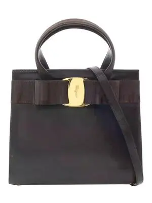 FERRAGAMO 2000s Vara Tote Bag - Brown