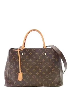 LOUIS VUITTON 2014 Gm Montaigne Monogram Tote Bag - Brown