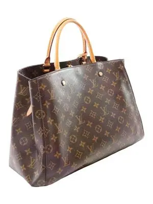 LOUIS VUITTON 2014 Gm Montaigne Monogram Tote Bag - Brown
