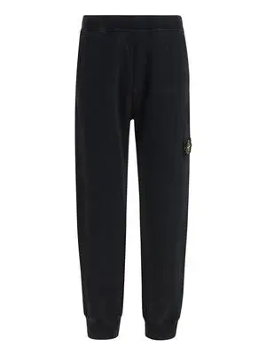 Stone Island Logo Patch Sweatpants Ale - Black