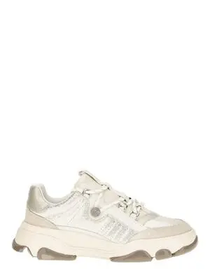 PINKO Athena Leather Sneakers With Sequin Details