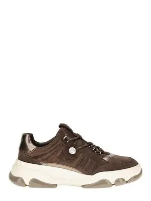 Pinko Athena Suede Sneakers - Brown