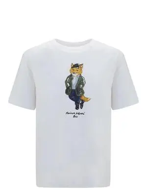 Maison Kitsuné Weekend Fox Cotton T-shirt Mae - White