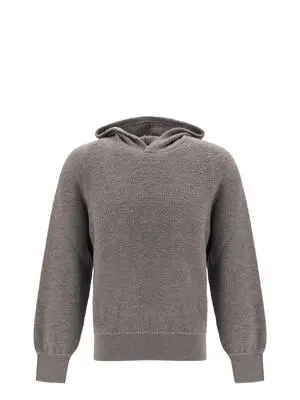 PIACENZA CASHMERE 1733 Virgin Wool Hooded Sweatshirt - Grey