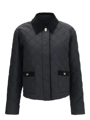 FERRAGAMO Padded Jacket With Gancini Buckles - Black