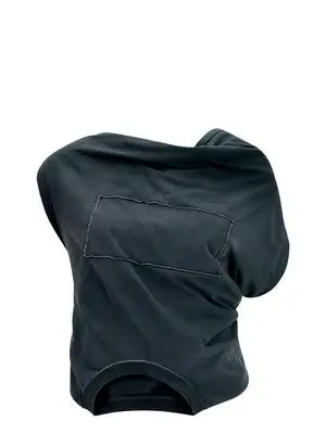 MAISON MARGIELA Aymmetric Draped Jerey Top - Grey