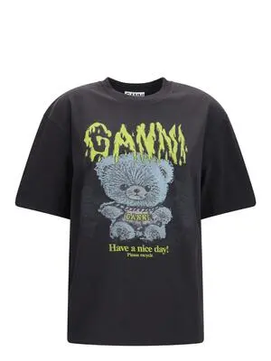 GANNI Forest Teddy Graphic T-shirt Femae