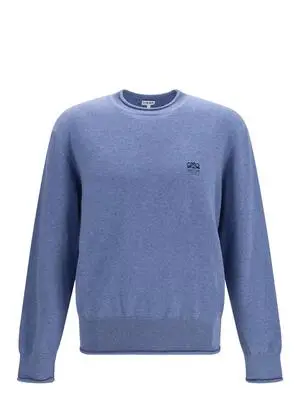 Loewe Cotton And Cashmere Sweater Mae - Light Blue
