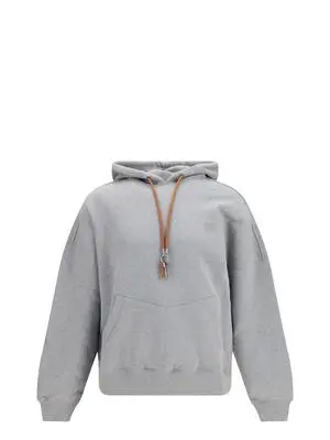 Loewe Hooded Sweatshirt With Drawstring And Keyring Ale - Grey