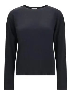 TOTEME Long-leeve Cotton T-hirt - Black