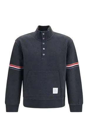Thom Browne Loopback Cotton Piqué Sweater - Grey