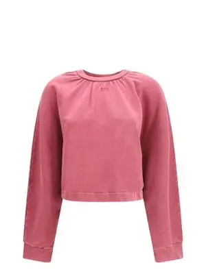 Off-White Off Stap Balloon Crewneck Sweatshirt Feale - Dusty Rose
