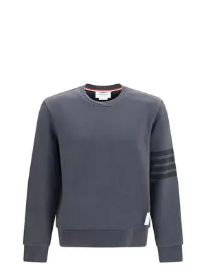 Thom Browne 4-bar Cotton Crewneck Sweatshirt - Grey