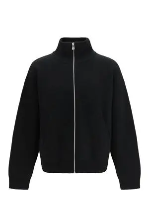 Axel Arigato Core Wool Zip-up Sweater - Black