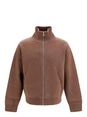 Axel Arigato Core Wool Zip-up Sweater Ale - Brown