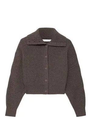 ALLSAINTS Wool Caron Collared Cardigan - Brown
