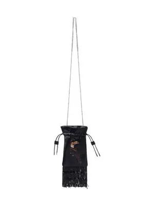 FARM RIO Toucan Satin Drawstring Bag