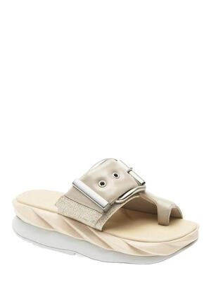 4CCCCEES Mellow Glow Leather Slide Sandal - Greige