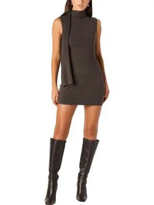 Astr The Label Annie Minidress With Scarf Detail - Truffle